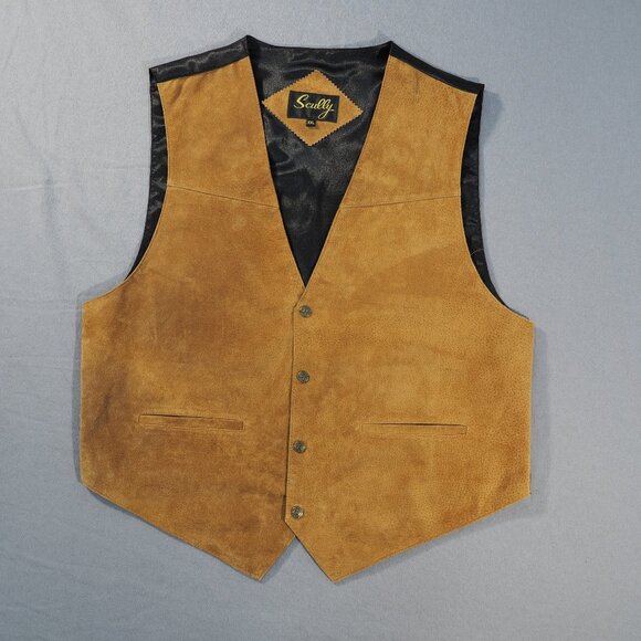 Scully | Jackets & Coats | Scully Leather Vest Mens Xxl Brown Suede ...